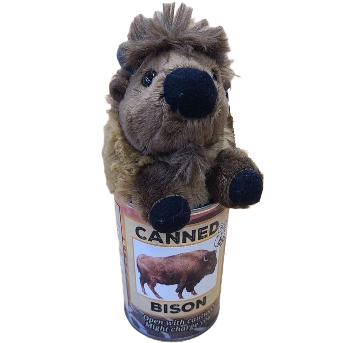 Canned Gifts - Route 66 Canned Bison - Eco-Friendly Recycled Plush Gif ...